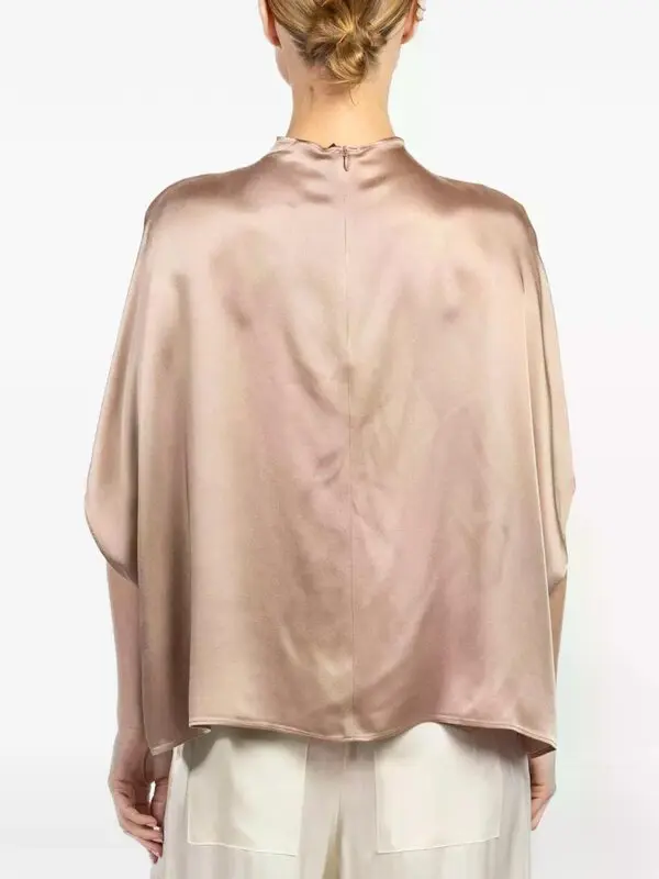 Lapointe Satin Cape Blouse