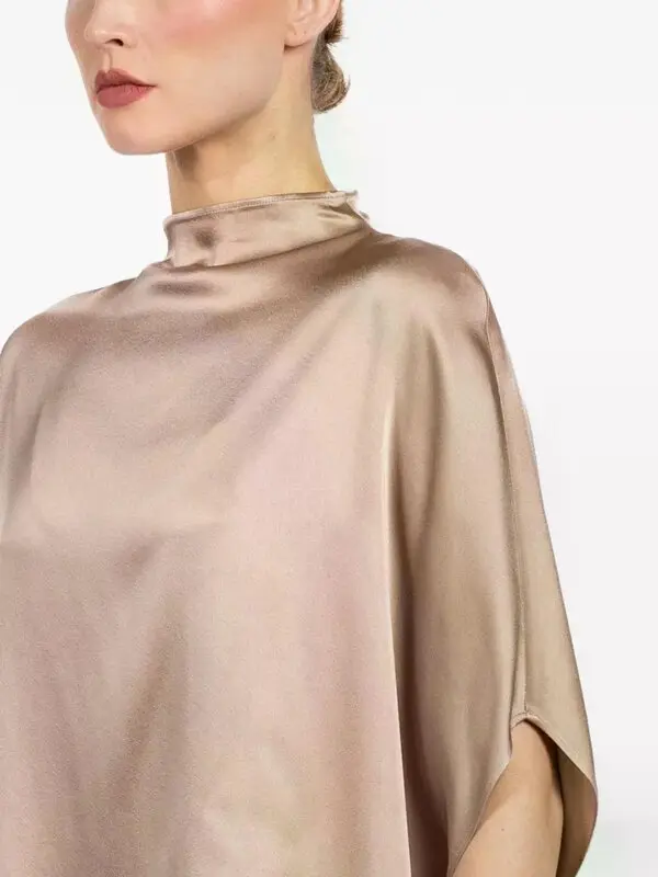 Lapointe Satin Cape Blouse