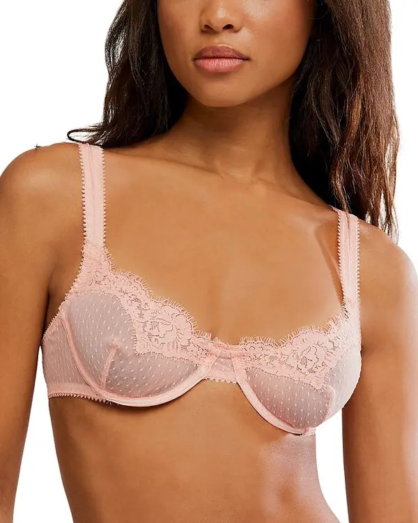 Free People Fiona Demi Underwire Bra - Flamingo Flamenco