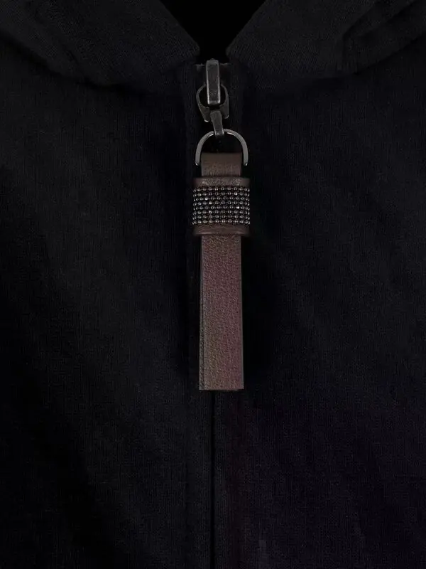 Brunello Cucinelli Hooded Zip-up Sweater - Black