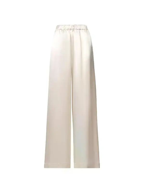 Fabiana Filippi Elasticated-waist Satin Trousers - Neutrals