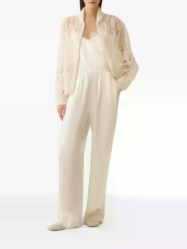 Fabiana Filippi Elasticated-waist Satin Trousers - Neutrals