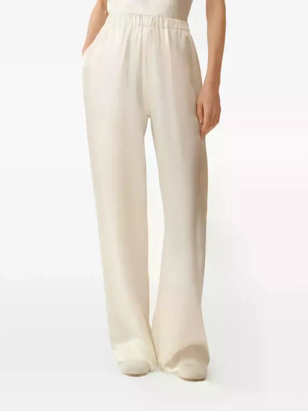 Fabiana Filippi Elasticated-waist Satin Trousers - Neutrals