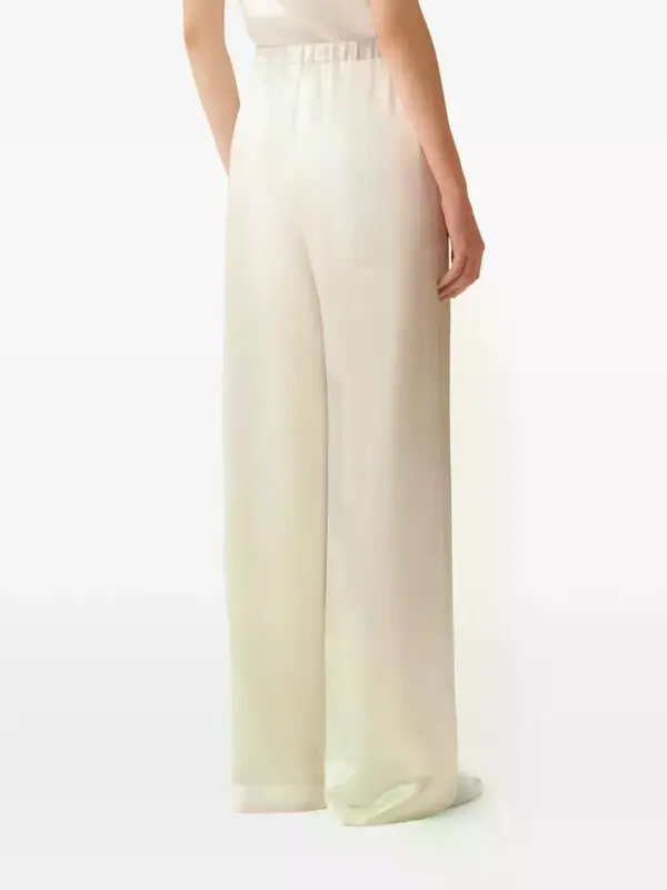 Fabiana Filippi Elasticated-waist Satin Trousers - Neutrals