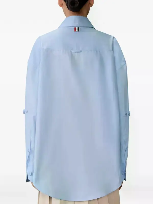Thom Browne Crest Embroidery Armband Shirt - Blue