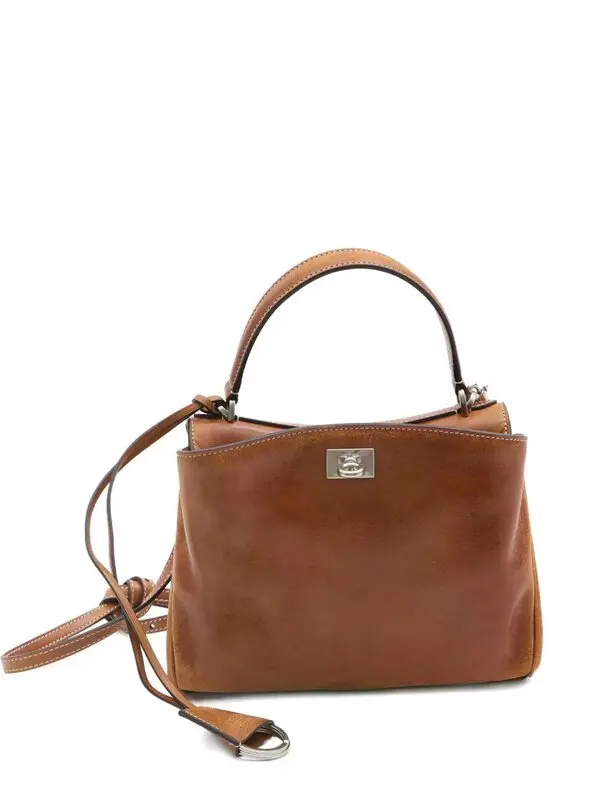 Balenciaga Small Rodeo Leather Tote Bag - Brown