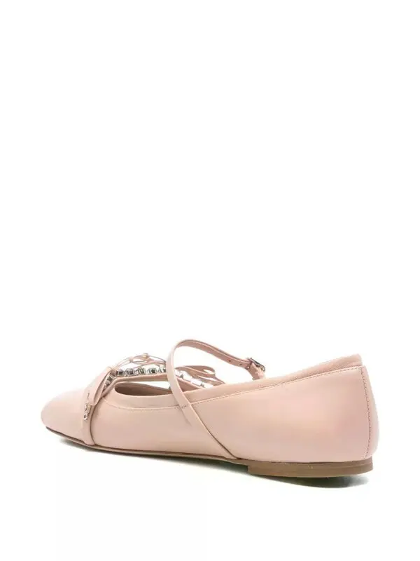JIMMY CHOO Embellished Ballet Flats - Pink