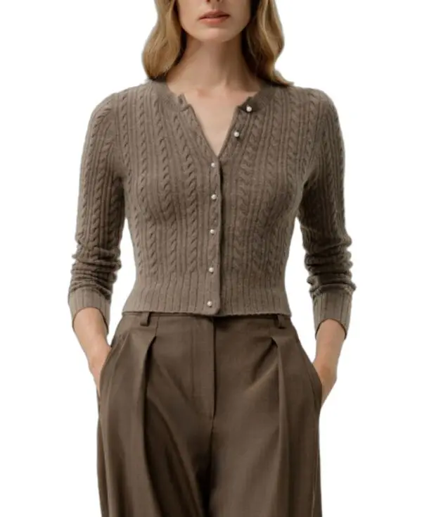 Lilysilk The Hawthorn Cardigan - Truffle