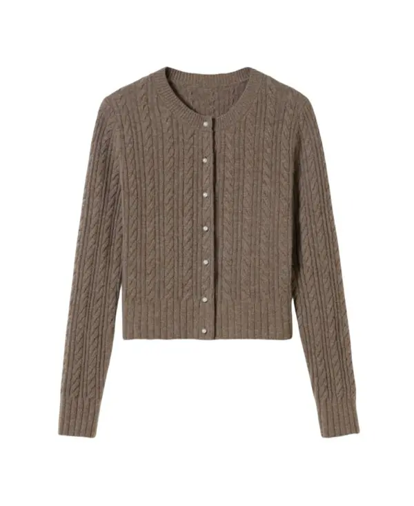 Lilysilk The Hawthorn Cardigan - Truffle