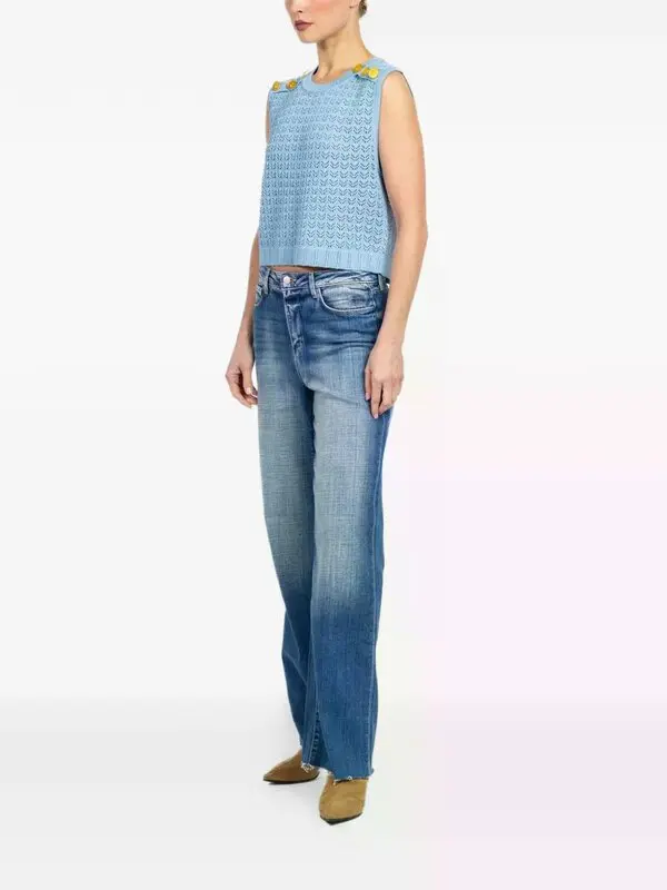 L'Agence Crochet Button Top