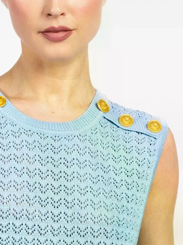 L'Agence Crochet Button Top