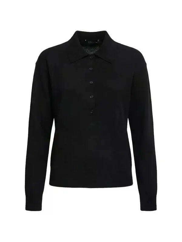 Max Mara Long-sleeve Frisia Polo Shirt - Black