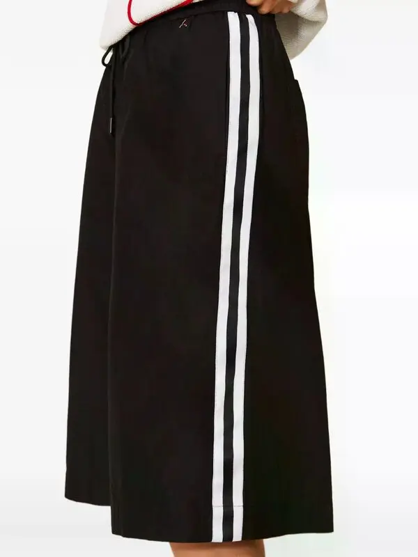TWINSET Revive Collection Recycled Cotton Bermuda Shorts With Side Stripes