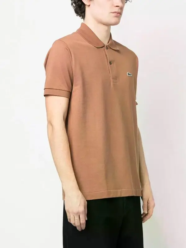 Lacoste Logo-patch Polo Shirt - Brown