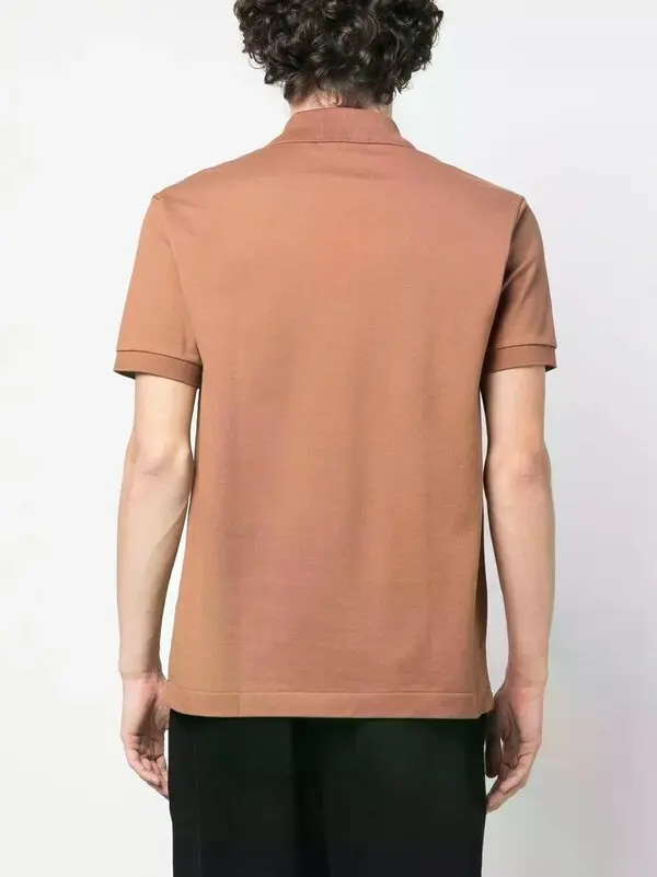 Lacoste Logo-patch Polo Shirt - Brown