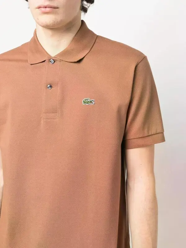 Lacoste Logo-patch Polo Shirt - Brown
