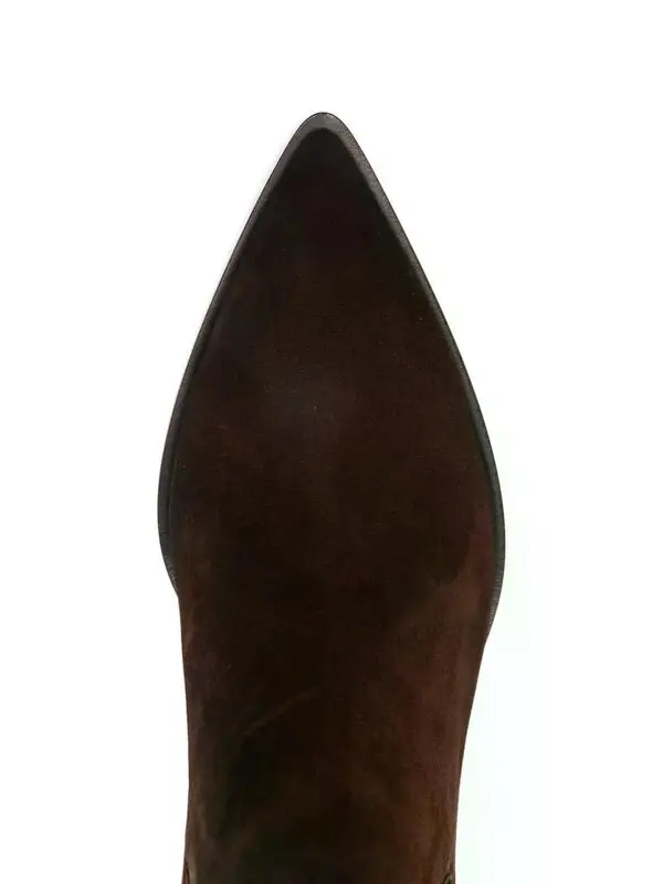 Santoni Pointed-toe Suede Boots