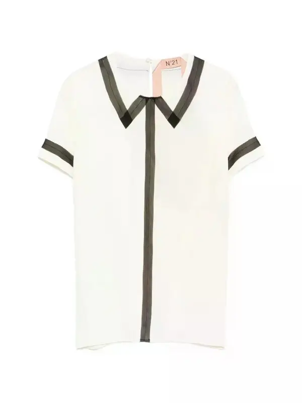 N°21 Contrast-trimmed Top - Neutrals