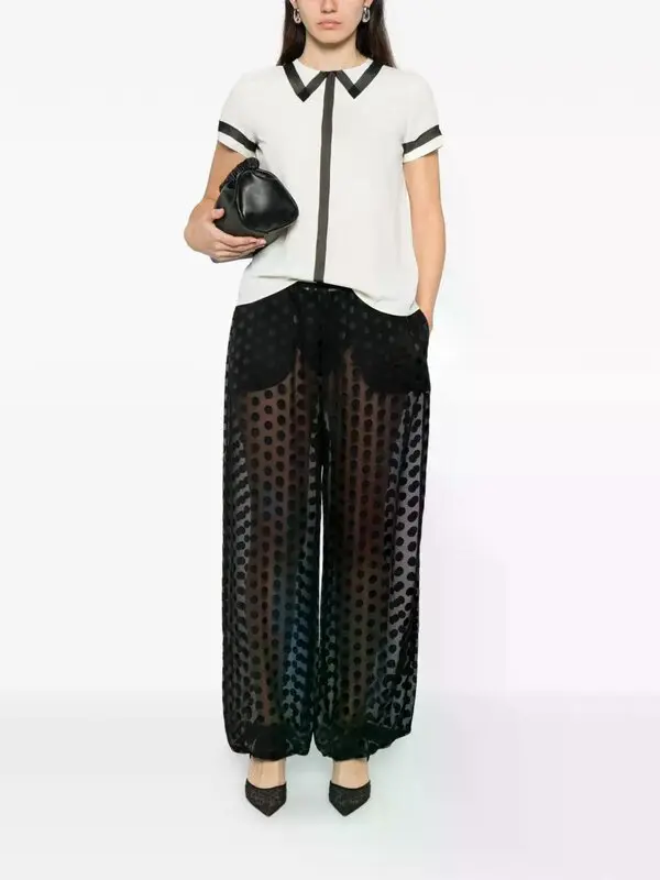 N°21 Contrast Trim Short Sleeve Top