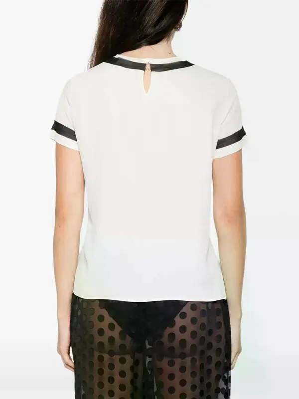 N°21 Contrast Trim Short Sleeve Top