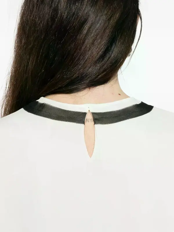 N°21 Contrast Trim Short Sleeve Top