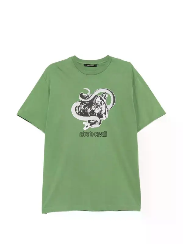 Roberto Cavalli Graphic-print Cotton T-shirt