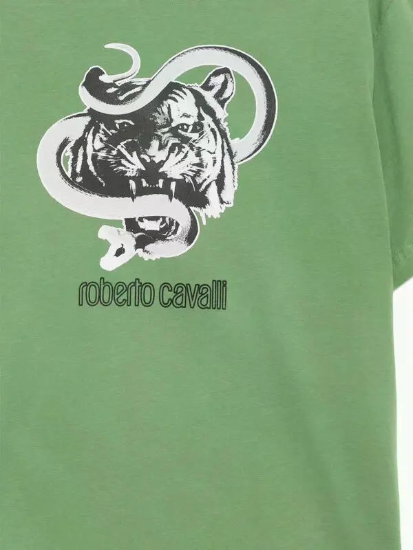 Roberto Cavalli Graphic-print Cotton T-shirt