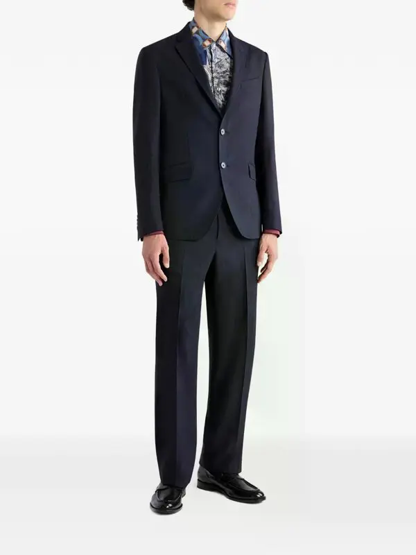 Etro Jacquard Single-breasted Blazer - Blue