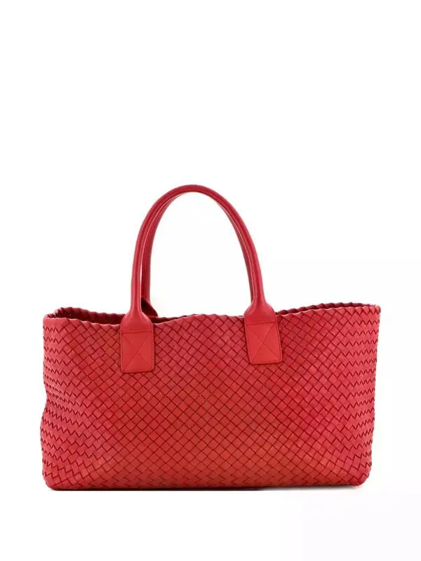 Bottega Veneta Cabat Intrecciato Nappa Medium Tote Bag - Red