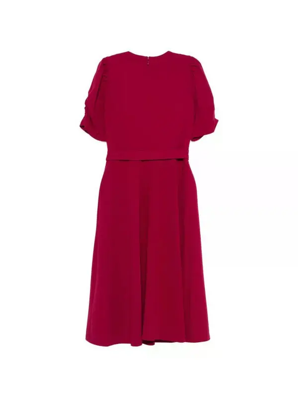 dkny ruched dress DKNY Women's Bubble Sleeve Scuba Crepe Ruched Sheath Dress - Spring Navy