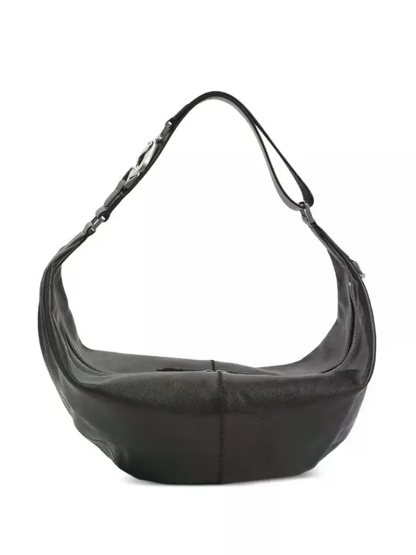 LEMAIRE Quiver Clip Bag In Grained Leather - Black