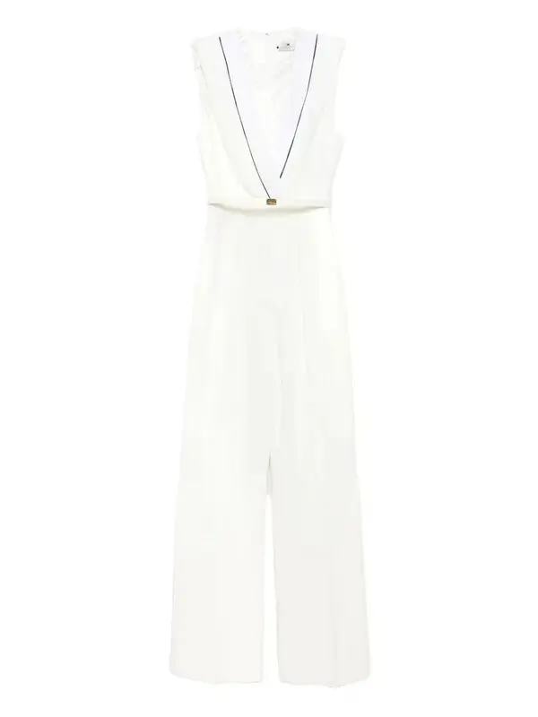 Elisabetta Franchi Crêpe Jumpsuit - Neutrals