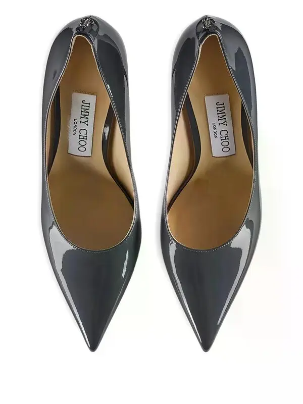 JIMMY CHOO Love 85 Pointed-toe Pumps - Grey