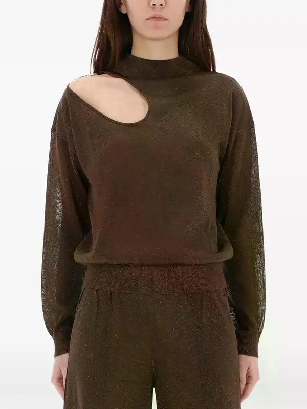 CIRCUS HOTEL Cut-out Long Sleeve Top
