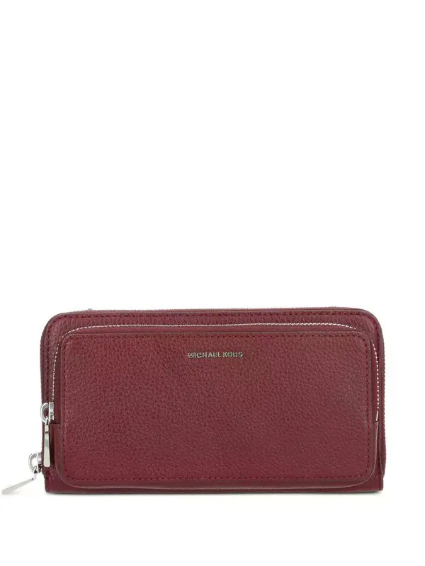 Michael Kors Zip-up Leather Wallet - Red