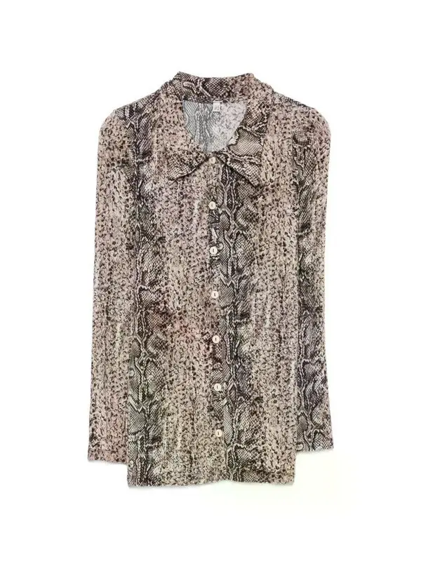 BASERANGE Cosme Snakes-pattern Shirt
