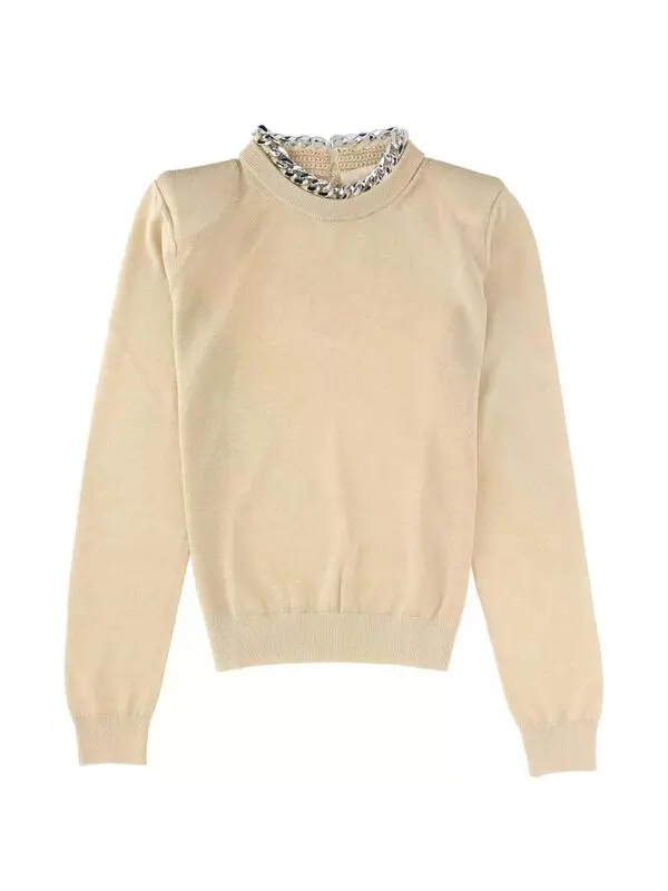 CIRCUS HOTEL Chain-trim Top - Neutrals