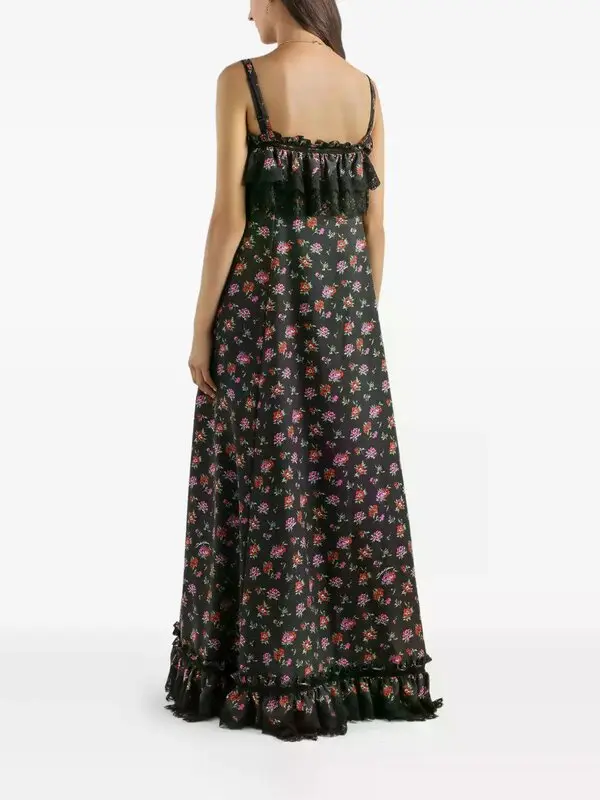 Dolce & Gabbana Floral Ruffled Maxi Dress
