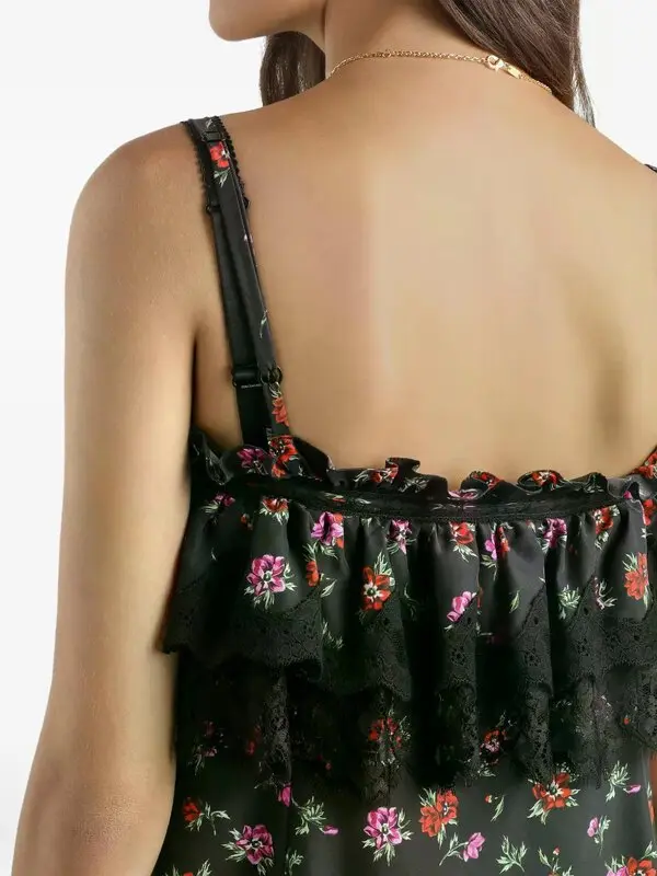 Dolce & Gabbana Floral Ruffled Maxi Dress