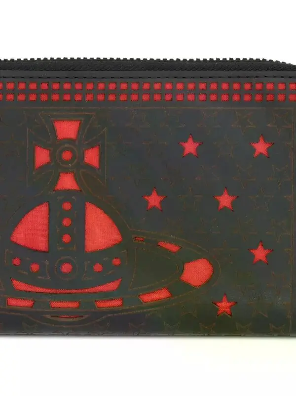 VIVIENNE WESTWOOD Cut-out Logo Leather Wallet