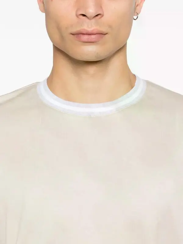 Eleventy Ribbed-trim T-shirt