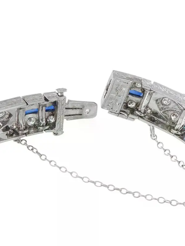LB EXCLUSIVE Diamond And Sapphire Platinum Bracelet