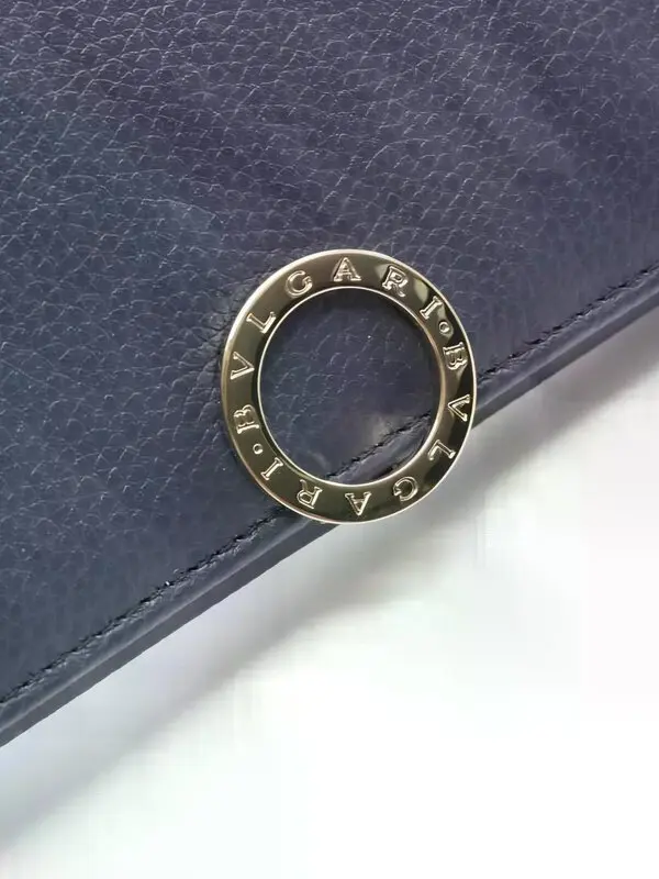 BVLGARI Bi-fold Leather Long Wallet