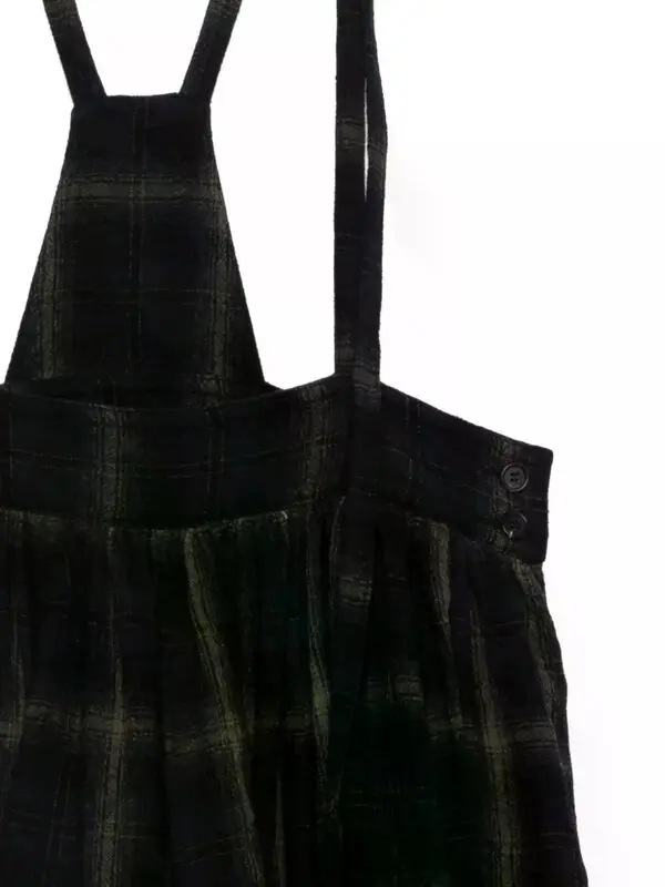 Yohji Yamamoto Plaid Skirt With Button Detail