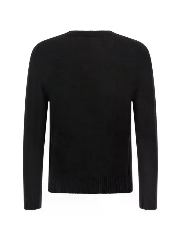 JIL SANDER Logo-embroidered Crew-neck Sweater - Black
