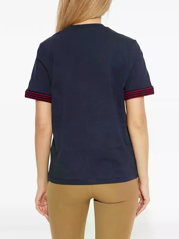 Moncler Contrasting Trim T-shirt - Blue