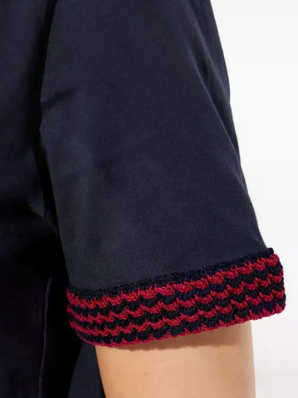 Moncler Contrasting Trim T-shirt - Blue