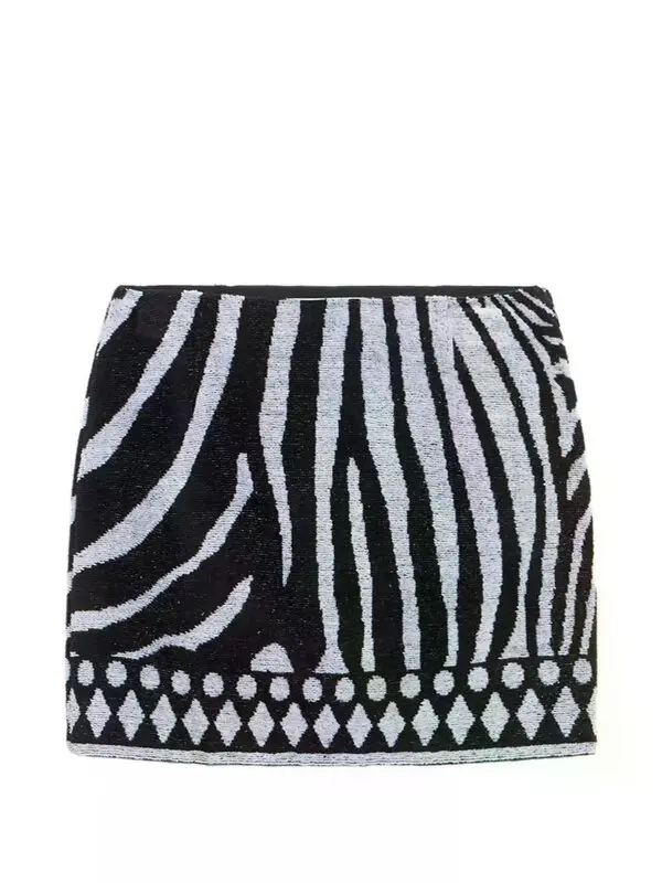 Blumarine Zebra-print Mini Skirt - Black