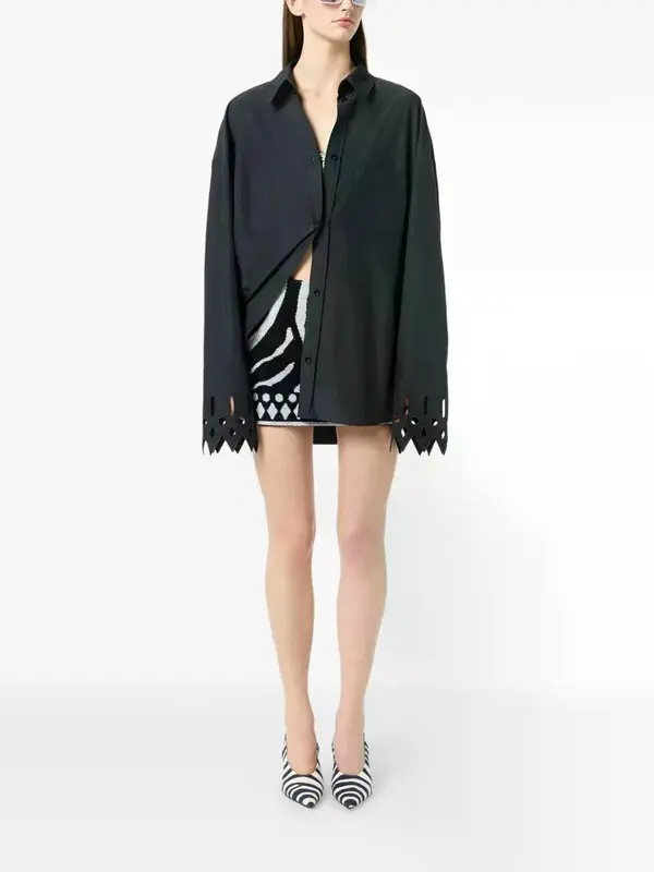 Blumarine Zebra-print Mini Skirt - Black