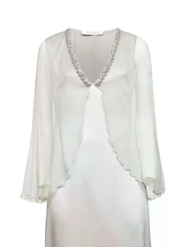 ALINA V-neck Embellished Maxi Dress
